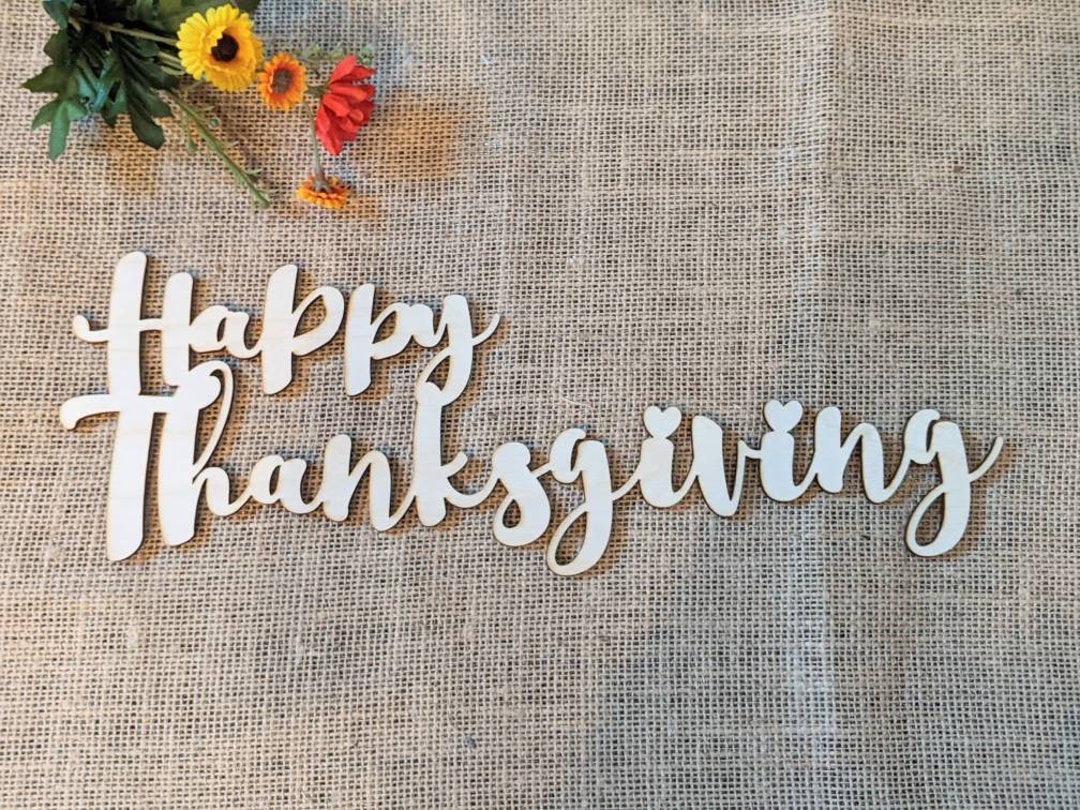 14x5 Happy Thanksgiving Word Sign Thanksgiving Wood Word - Etsy