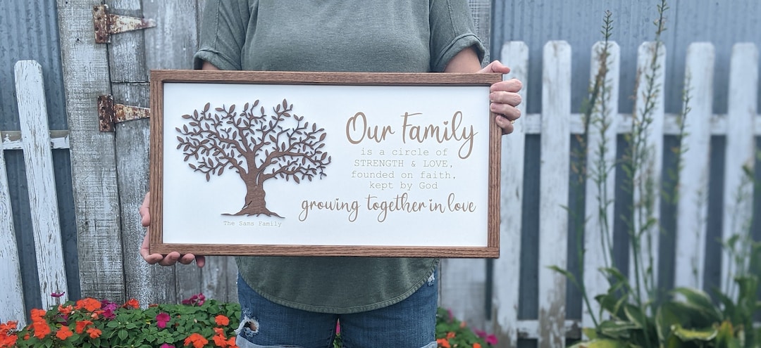 Personalized Family Tree Sign for 50th Anniversary, Family Tree Sign ...