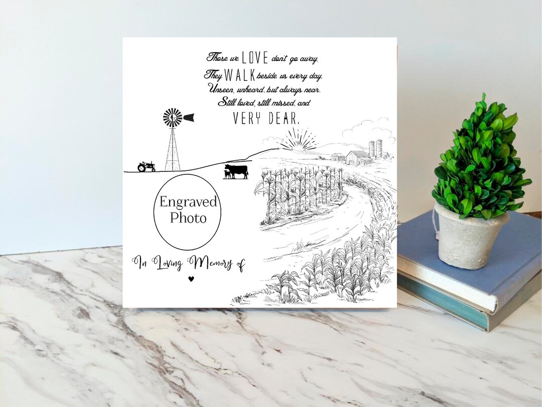 Cattle Farming Memorial Gift, Farm Sympathy Gift, Personalized Sympathy ...