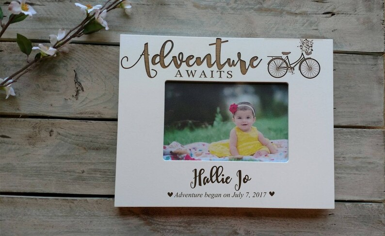 Personalized Baby Adventure Picture Frame Adventure Awaits | Etsy
