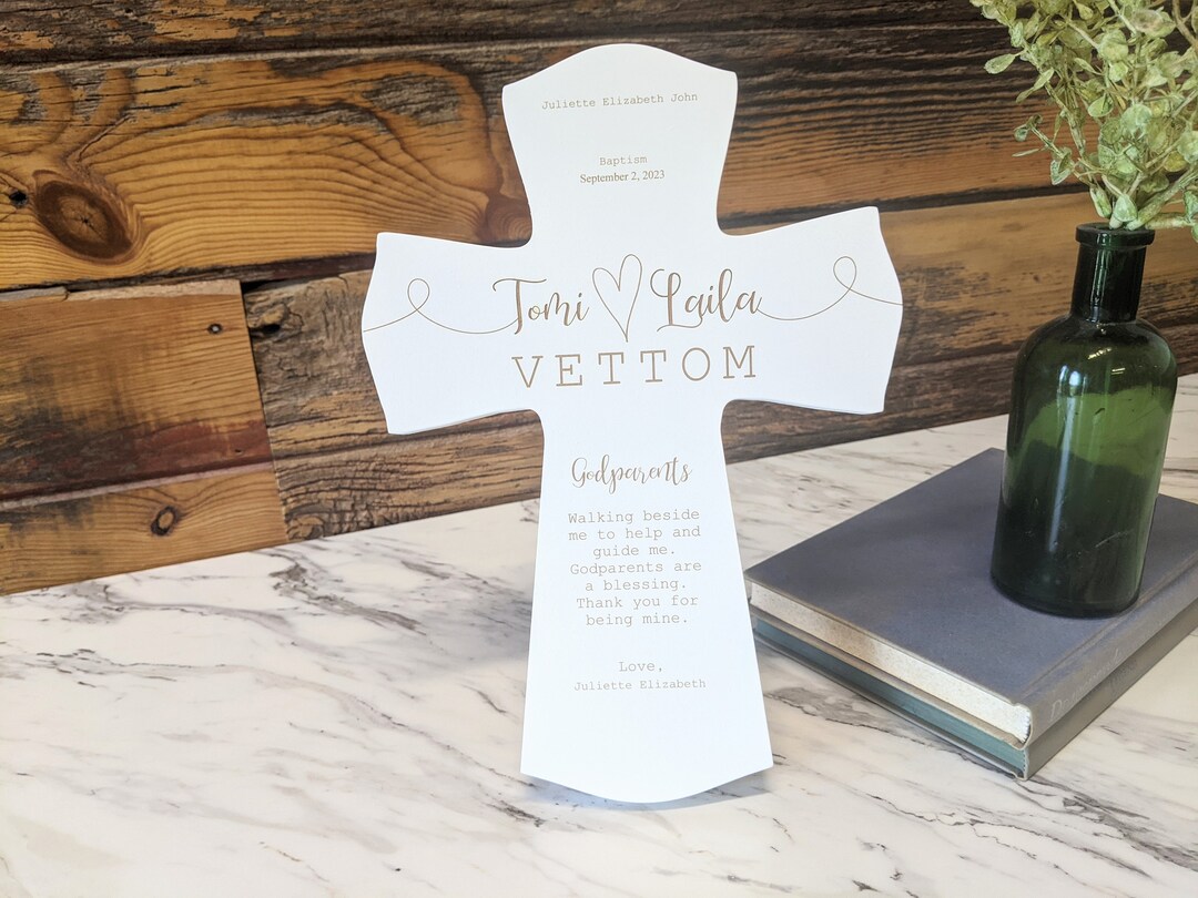 Personalized Cross for My Godparents, Godparents Cross for Godparent ...