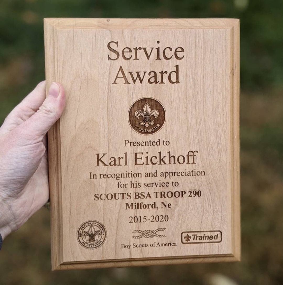 Custom Wood Plaque Award, Engraved Award Plaque, Business Award, Custom ...