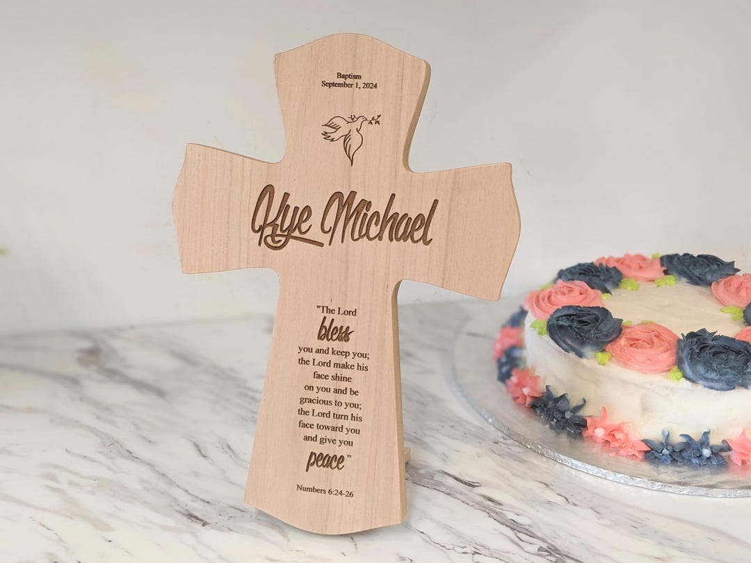 Engraved Cross for Baby, Baptism Gifts for Boy, Baptism Gift for Girl ...