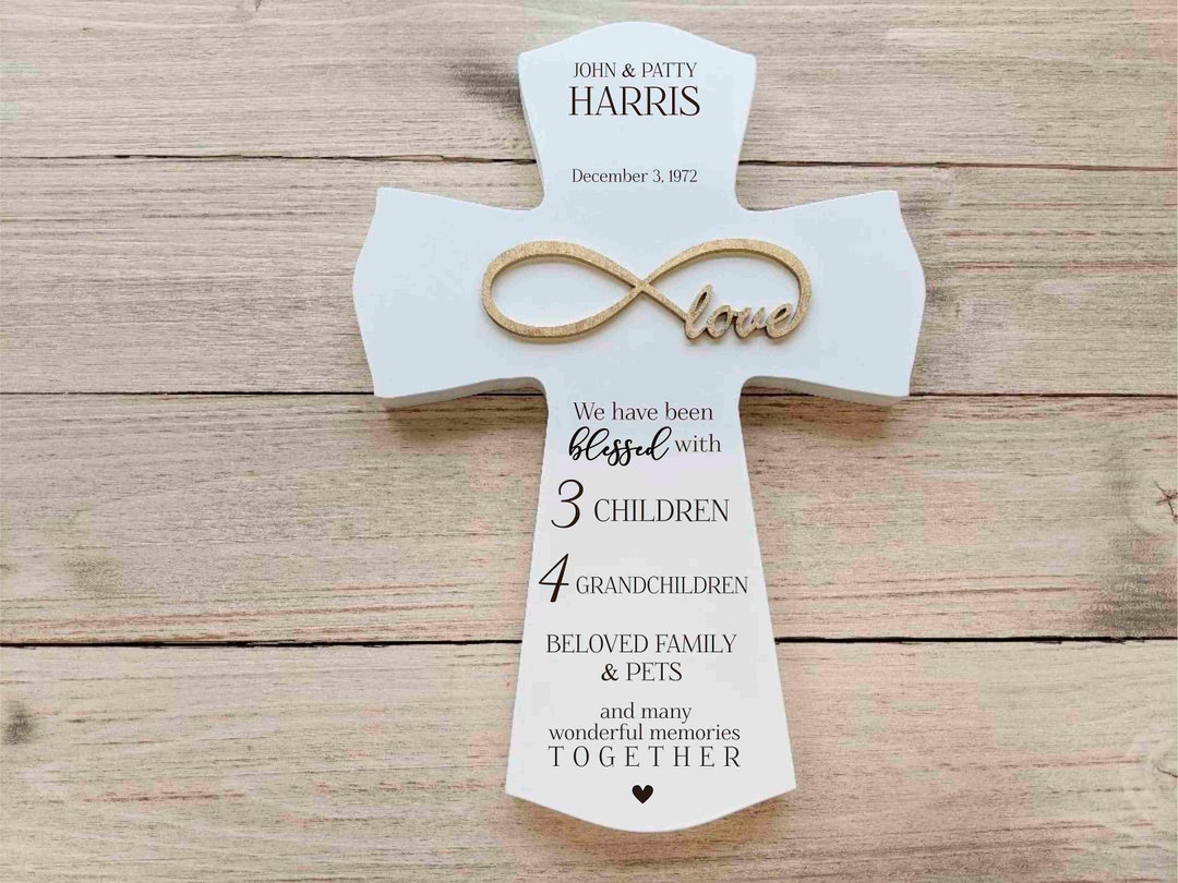 Endless Forever Love 50th Wedding Anniversary Cross, Infinity 50th ...