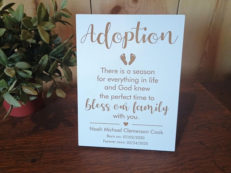 Adoptions Gift for Girl, Adoption Gift for Boy, Personalized Adoption ...