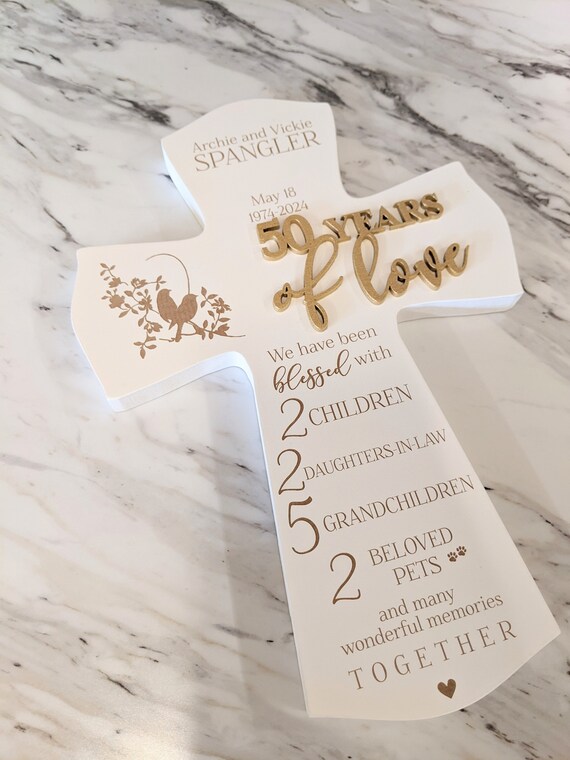 Personalized Anniversary Cross Personalized Wedding Cross