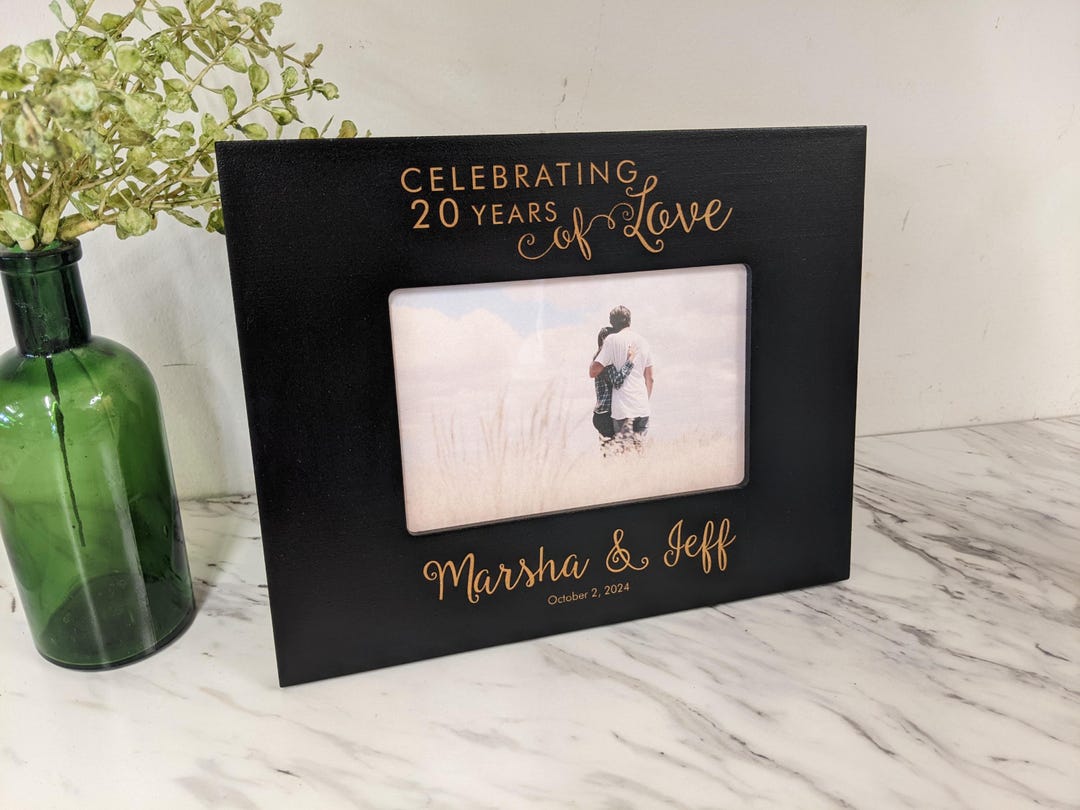 20th Anniversary Picture Frame for Parents, Parents 20th Anniversary ...