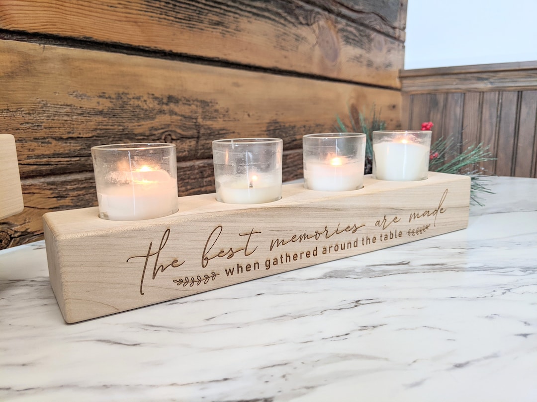 Wooden Votive Holder, Live Edge Votive Holder, Votives Wood Candle ...