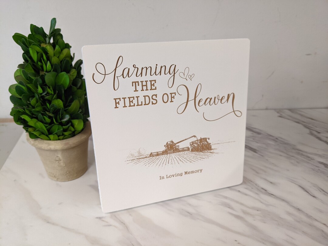Farming in Heaven Memorial Gift , Memorial Gift for Loss of Dad ...