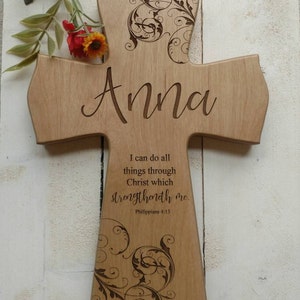 Personalized Name Cross, Baptism Gift, Personalized Cross, Religious ...
