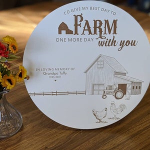 Personalized Farming Memorial Gift for Loss , Farm Sympathy Gift ...