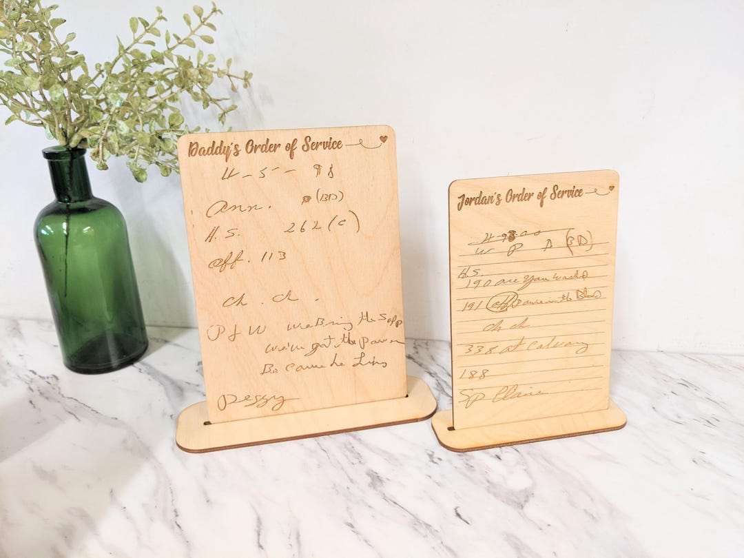 Actual Handwriting Gift, Handwritten Letter on Wood, Your Handwritten ...