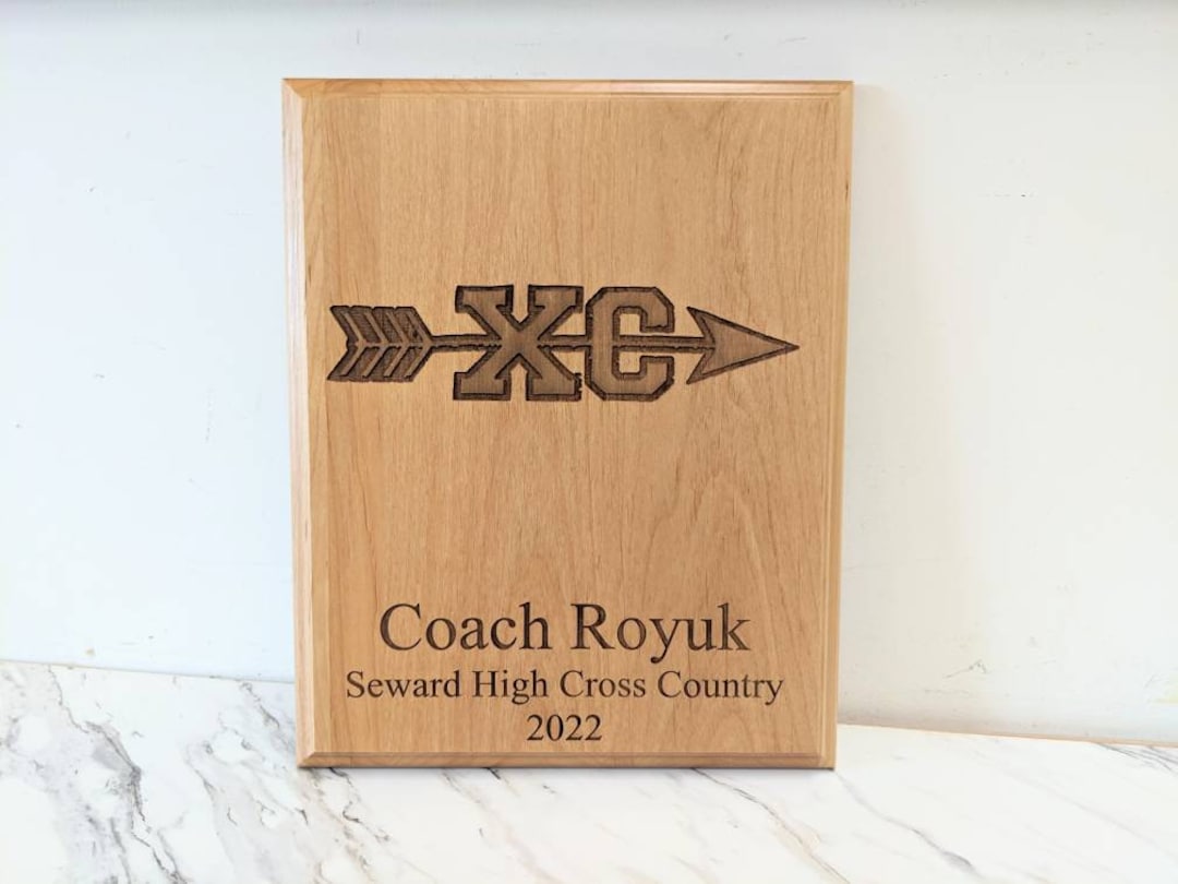 Cross Country Coach Award Plaque for Signatures, Cross Country Award ...