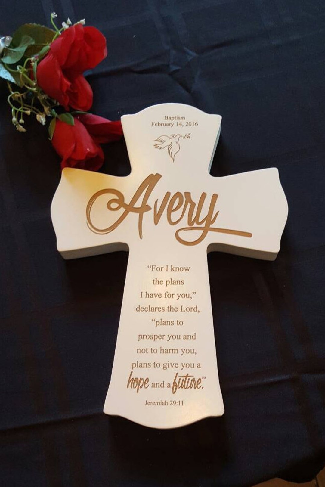 Personalized Wood Baptism Cross for Baptism, Personalized Baptism Cross ...