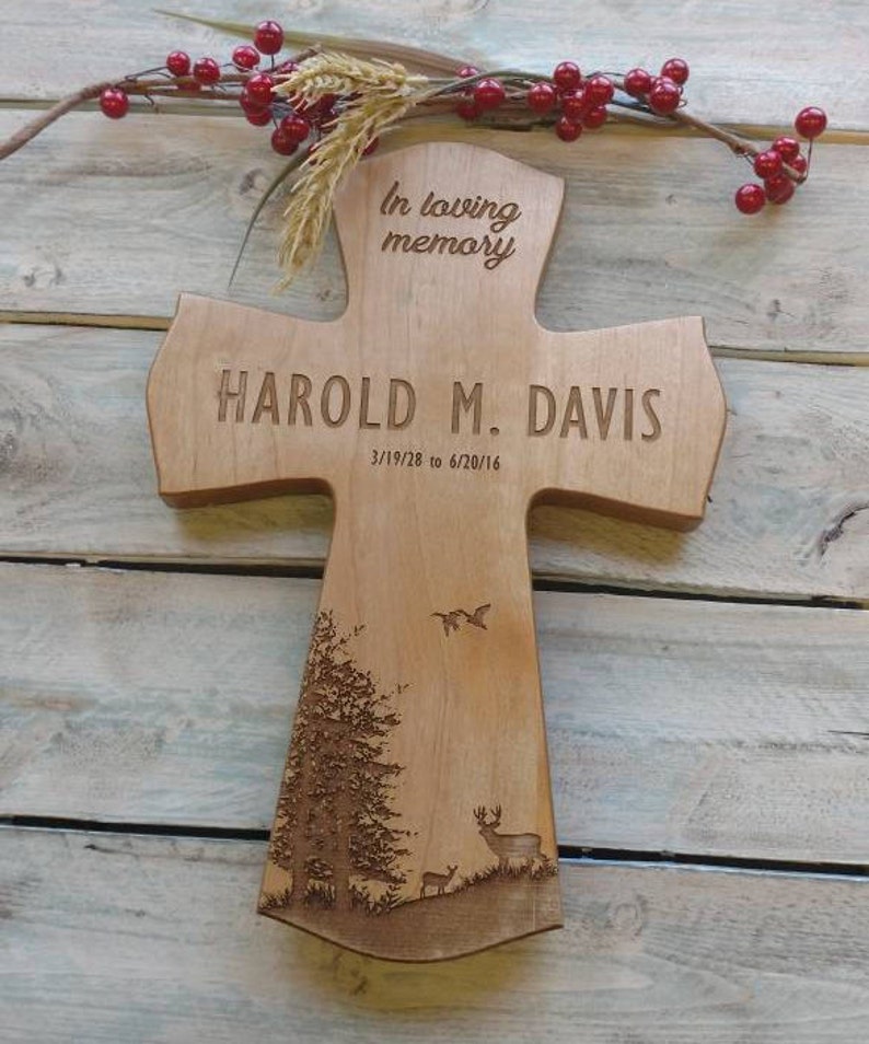 Memorial Cross Dad Memorial Cross Grandpa Memorial Cross - Etsy
