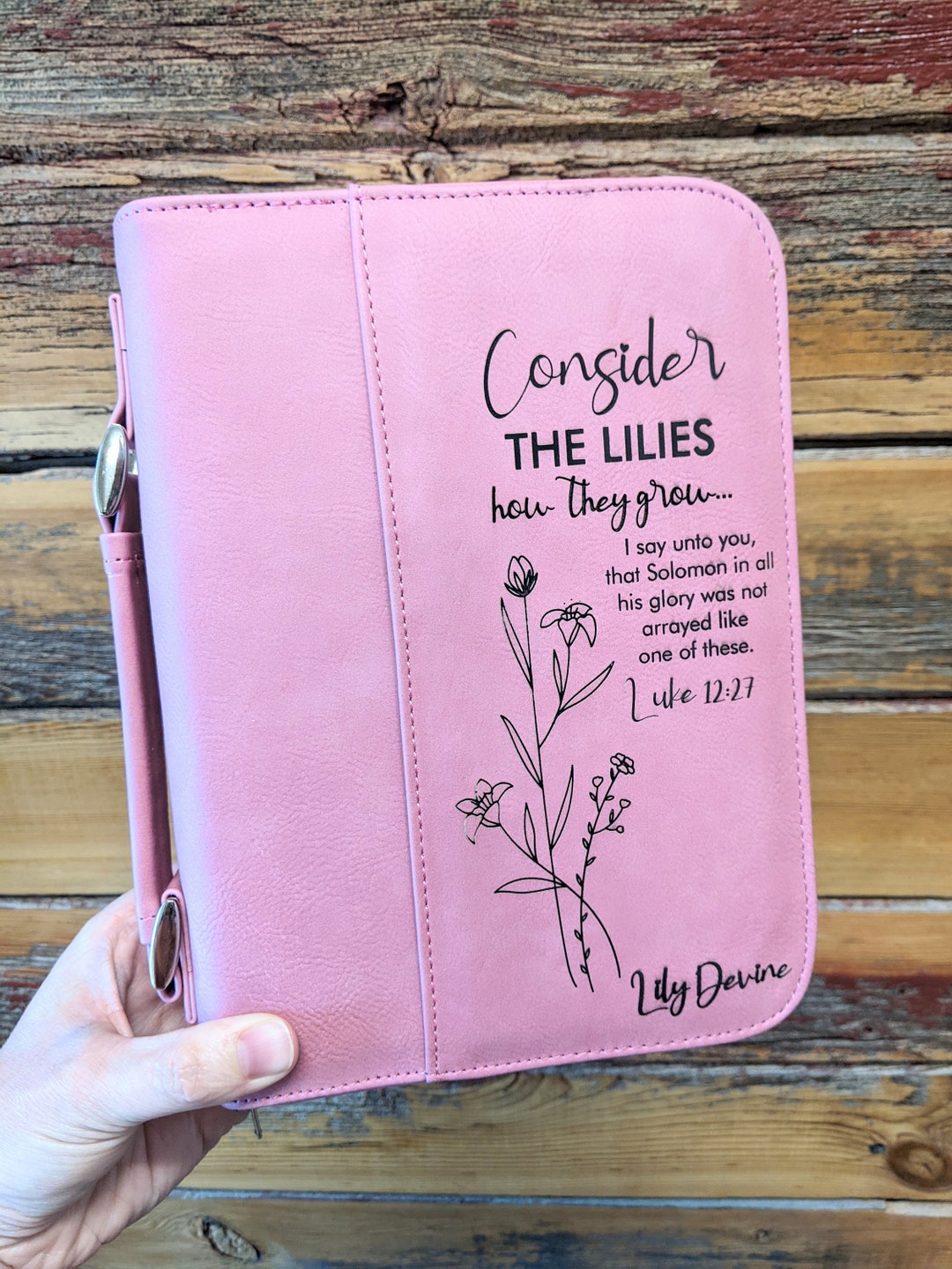 Personalized Bible Cover for Bible, Baptism Bible Girl Scripture Bible ...