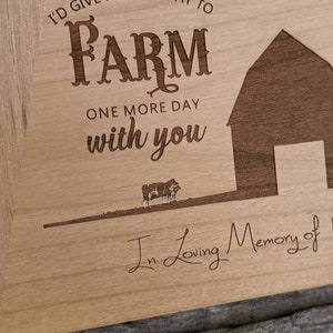 Remembering a Farmer Picture Frame , Memorial Picture Frame ...