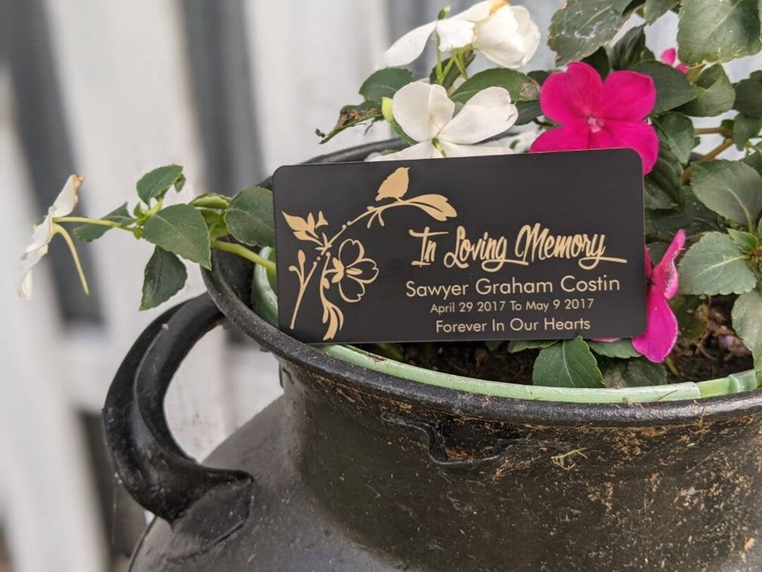 5x1 Personalized Name Bench Plate, Outdoor Bench Plate, Personalized ...