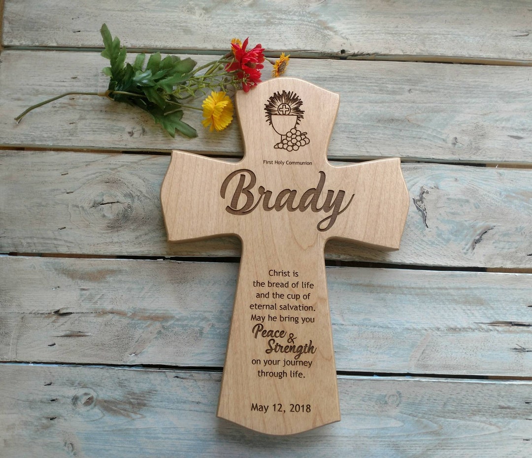 First Communion Cross Personalized for Child, Baby Dedication Gift ...