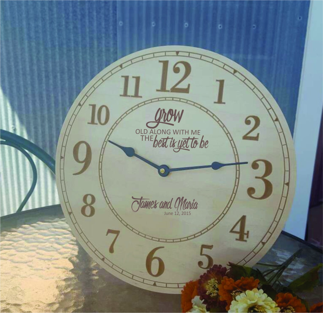 Personalized Wood Clock for Anniversary, Gift for Housewarming, Gift ...