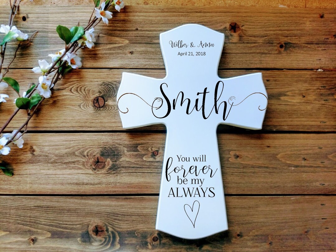 Personalized Wedding Cross Gift for Couple, Religious Wedding Cross ...