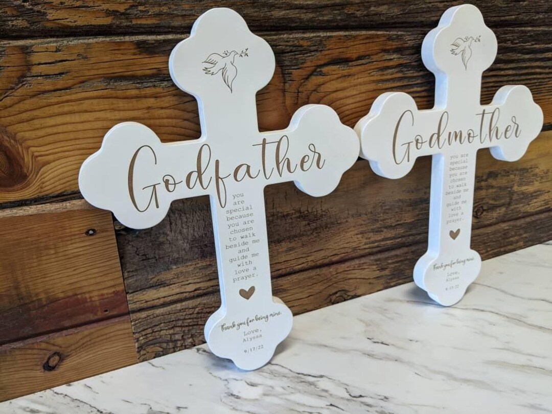 Personalized Godparents Cross for Godparent, Godparent Gift ...