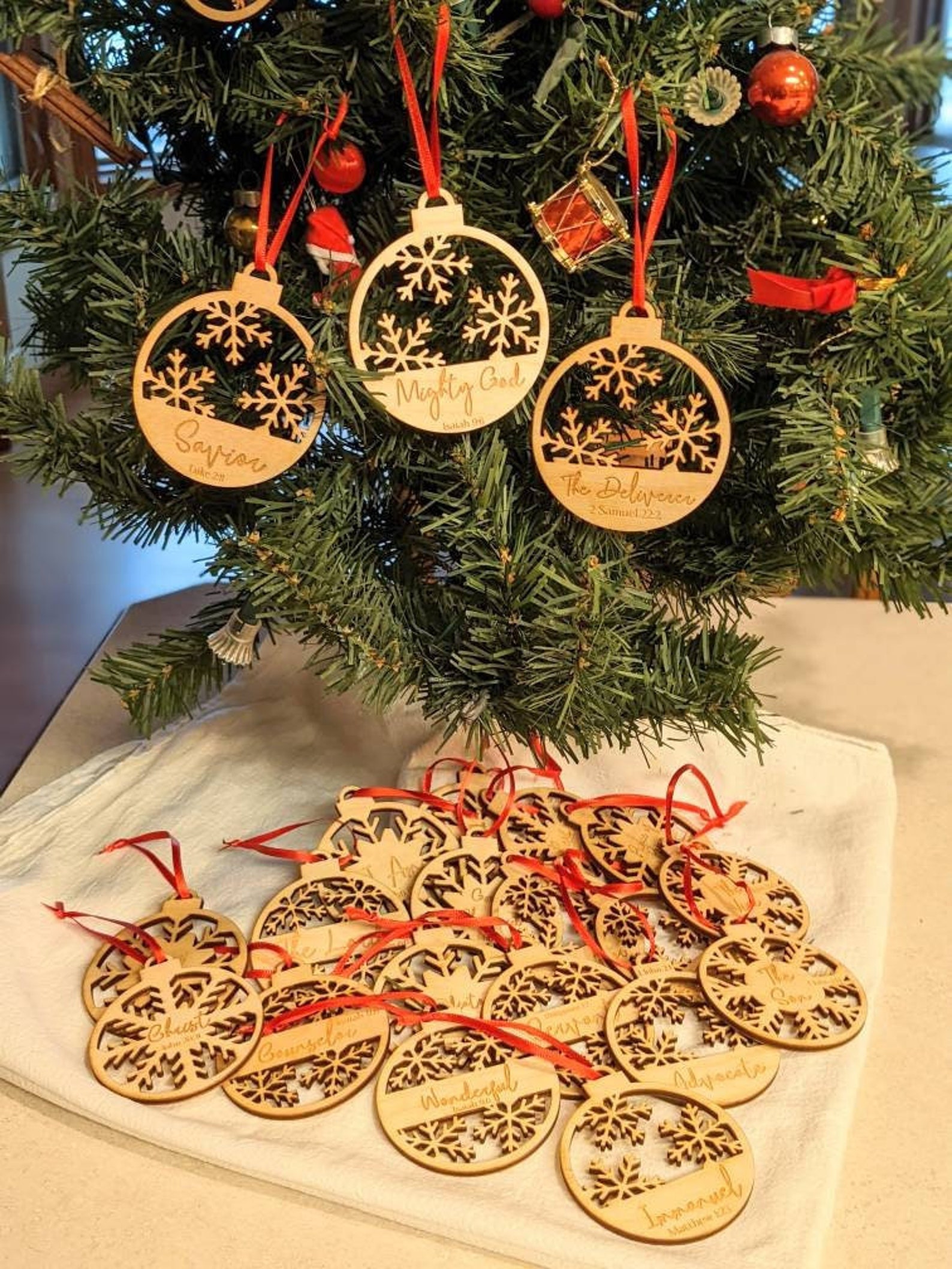 25 Names of Jesus Advent Set, Christmas 25 Ornaments, Set of Advent ...