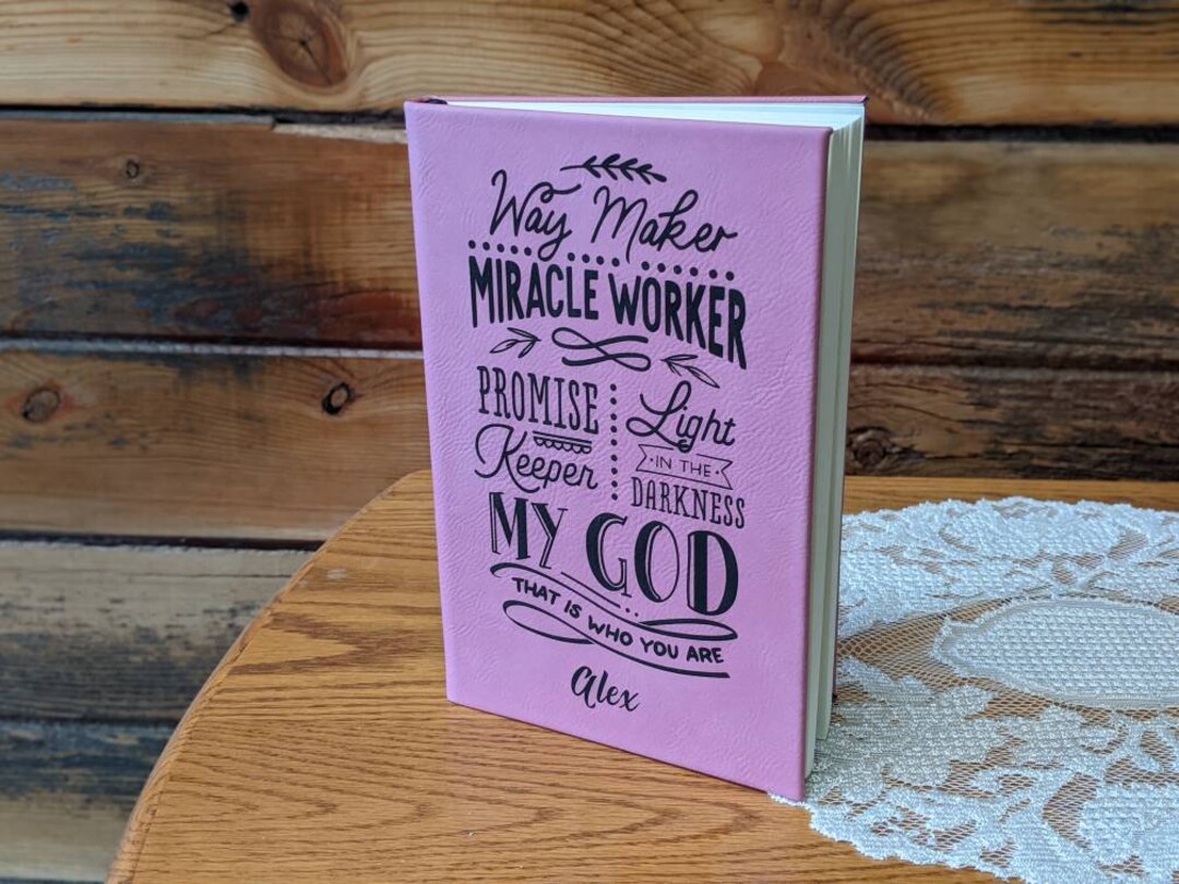 Personalized Way Maker Journal Gift, Christian Faith Journal With ...