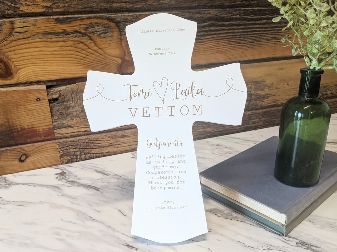 Personalized Godparents Cross for Godparent, Godparent Cross Gift ...