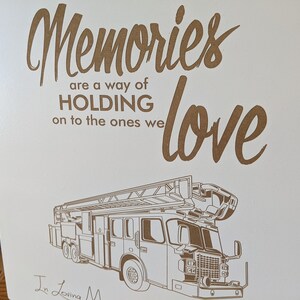 Personalized Fireman Memorial Gift , Fireman Sympathy Gift ...