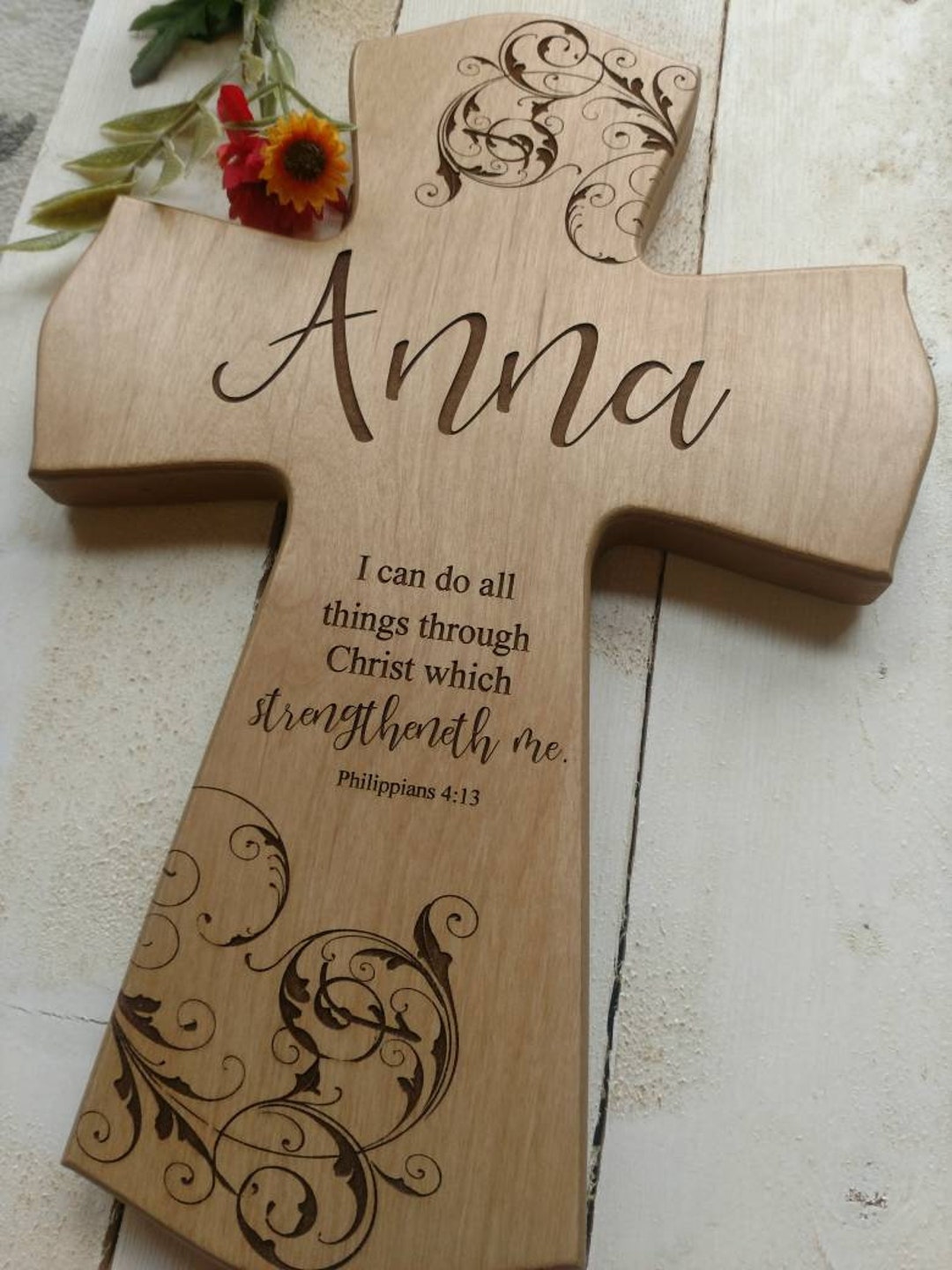 Personalized Name Cross, Baptism Gift, Personalized Cross, Religious ...