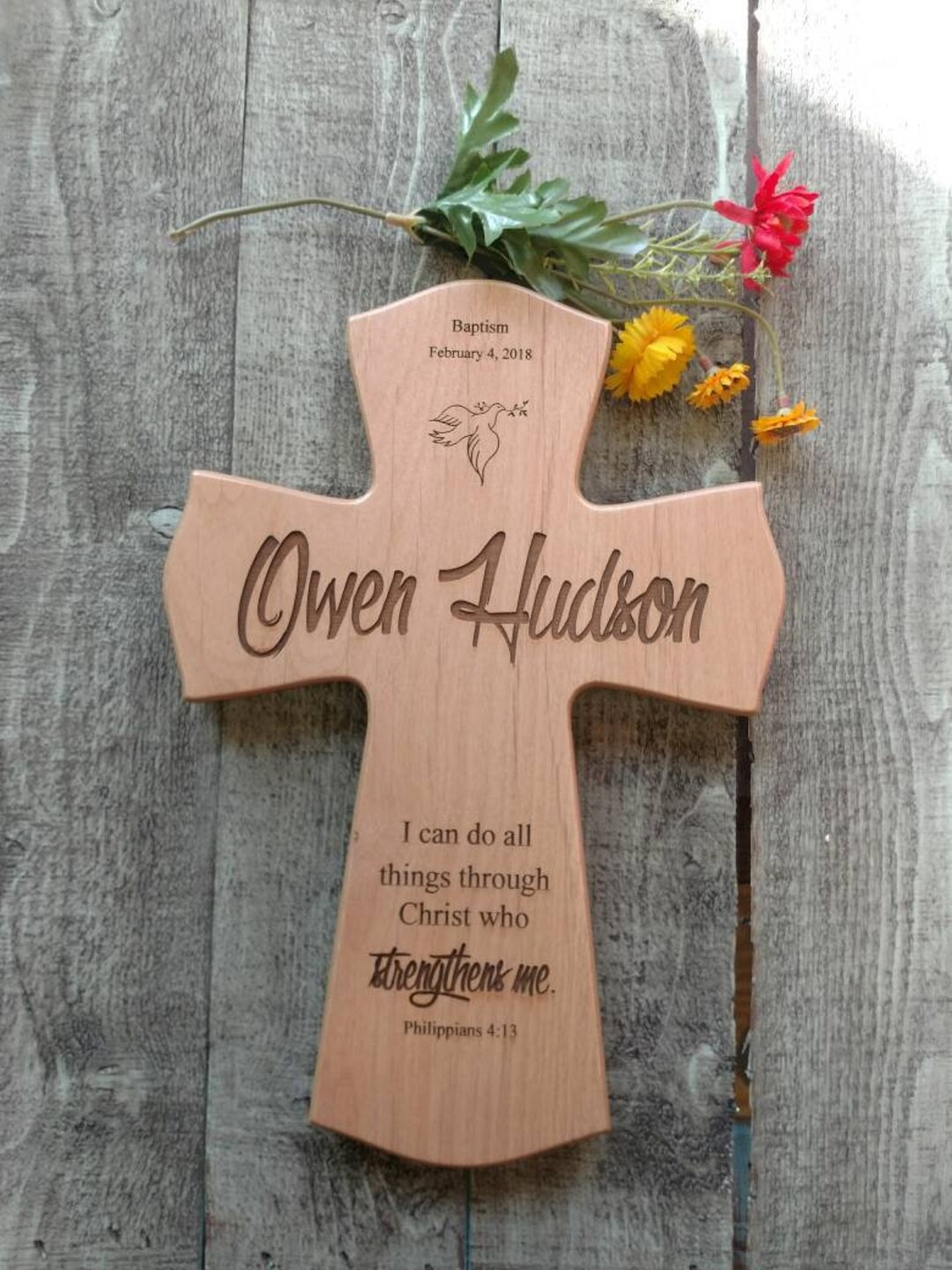 Personalized I Can Do All Things Baptism Cross for Child, I Can Do All ...