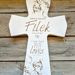 Personalized Anniversary Cross, Religious Wedding Cross, Couple's Gift ...