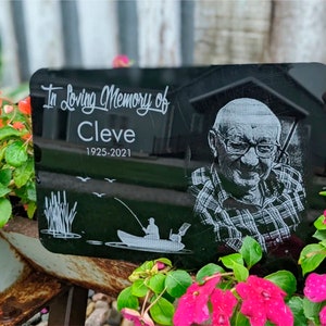 8x10 Outdoor Memorial Gift With Photograph, Picture Memorial Gift ...