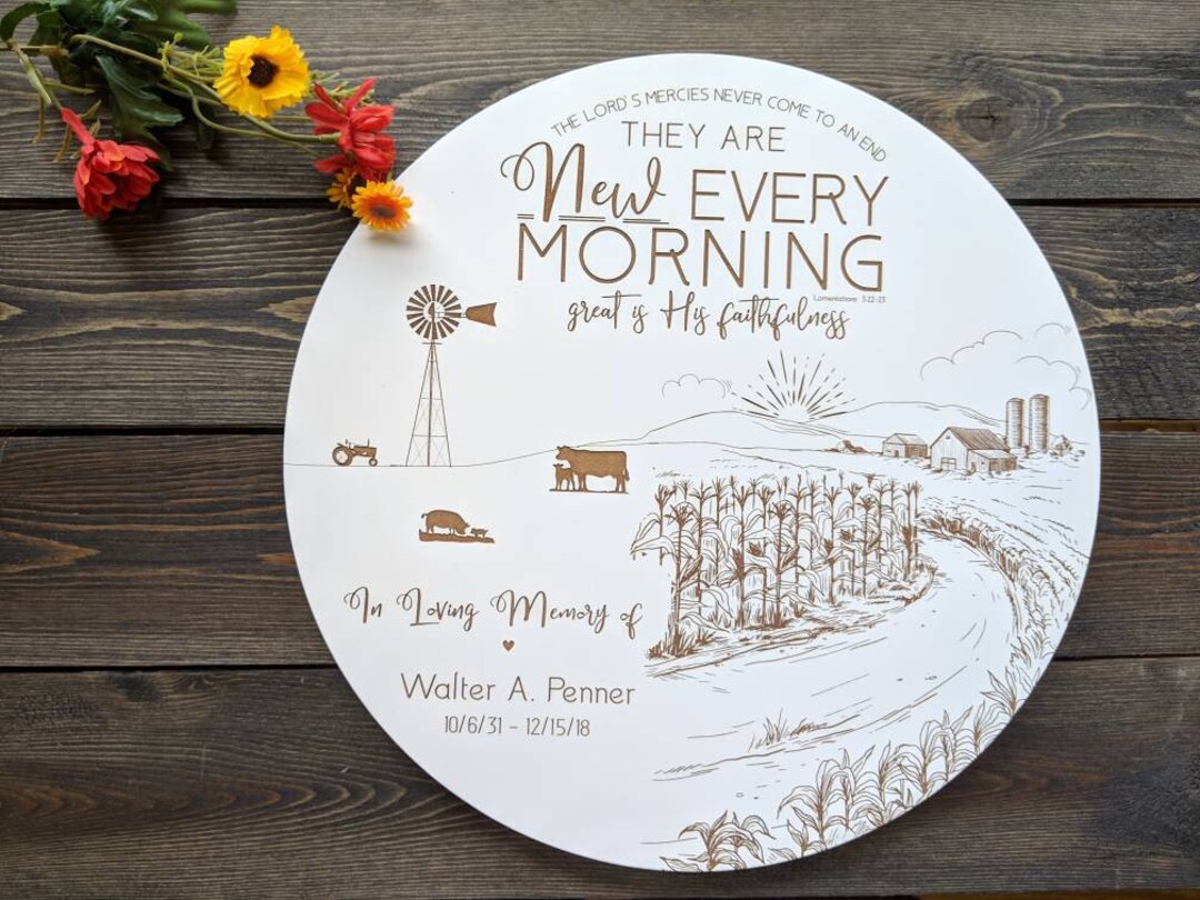 Cattle Farming Memorial Gift Personalized , Farm Sympathy Gift ...