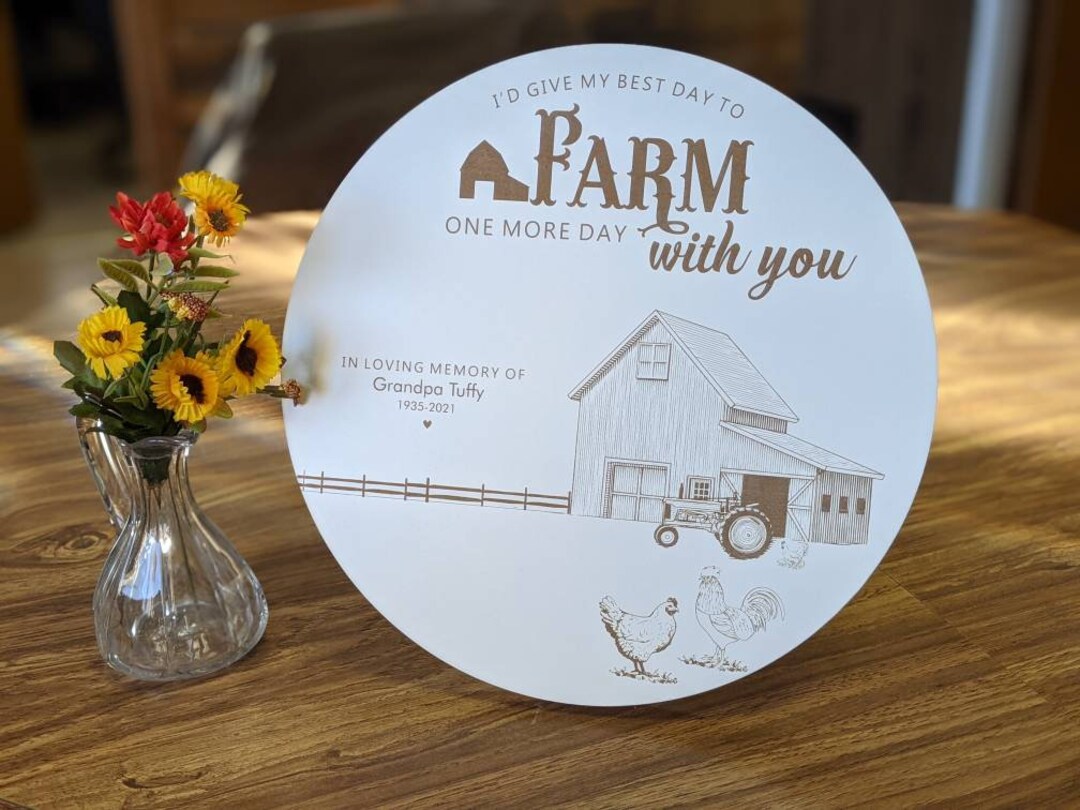 Personalized Farming Memorial Gift for Loss , Farm Sympathy Gift ...