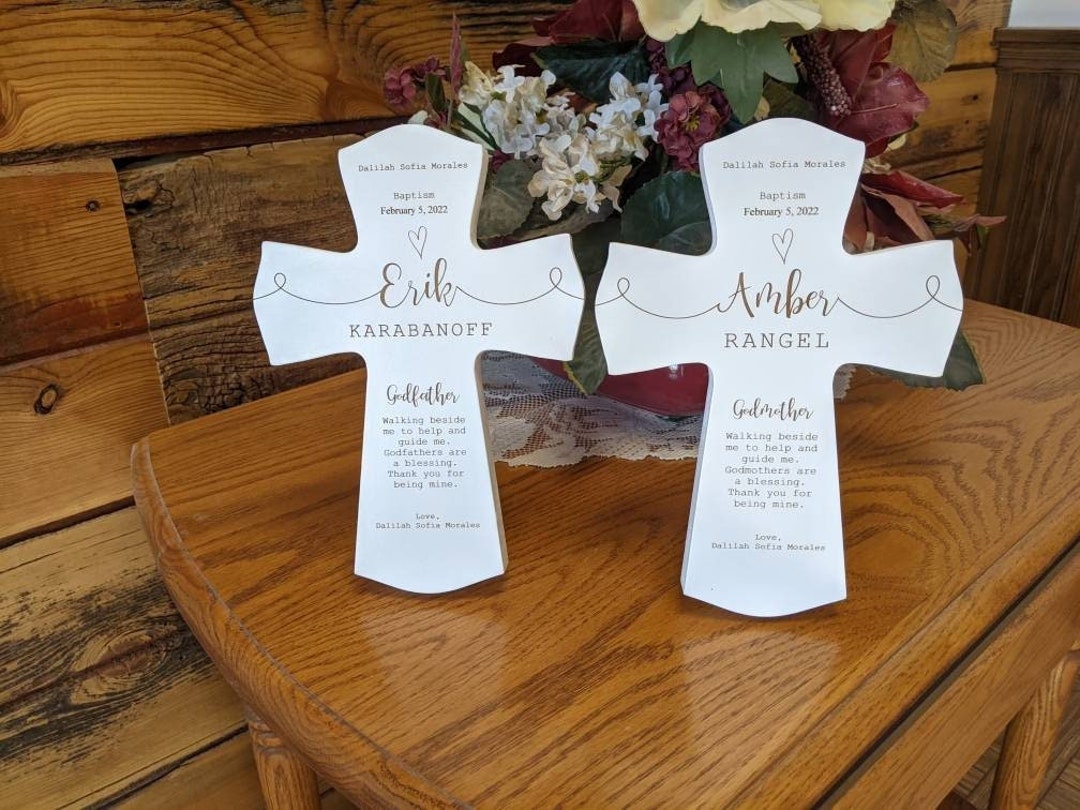 Godparents Cross From Godchild , Small 6x8 Godparent Proposal Gift for ...