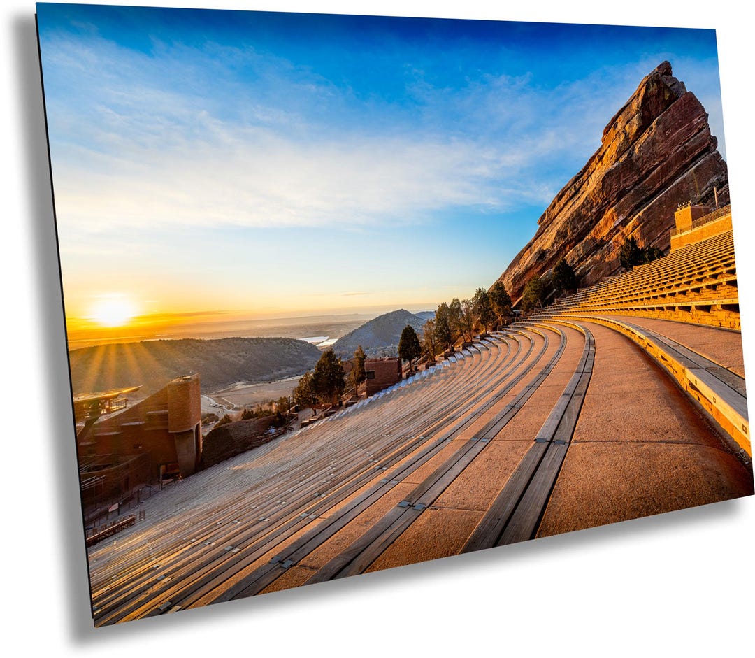 Red Rocks Amphitheater Sunrise Colorado Mountains Print/canvas/acrylic ...