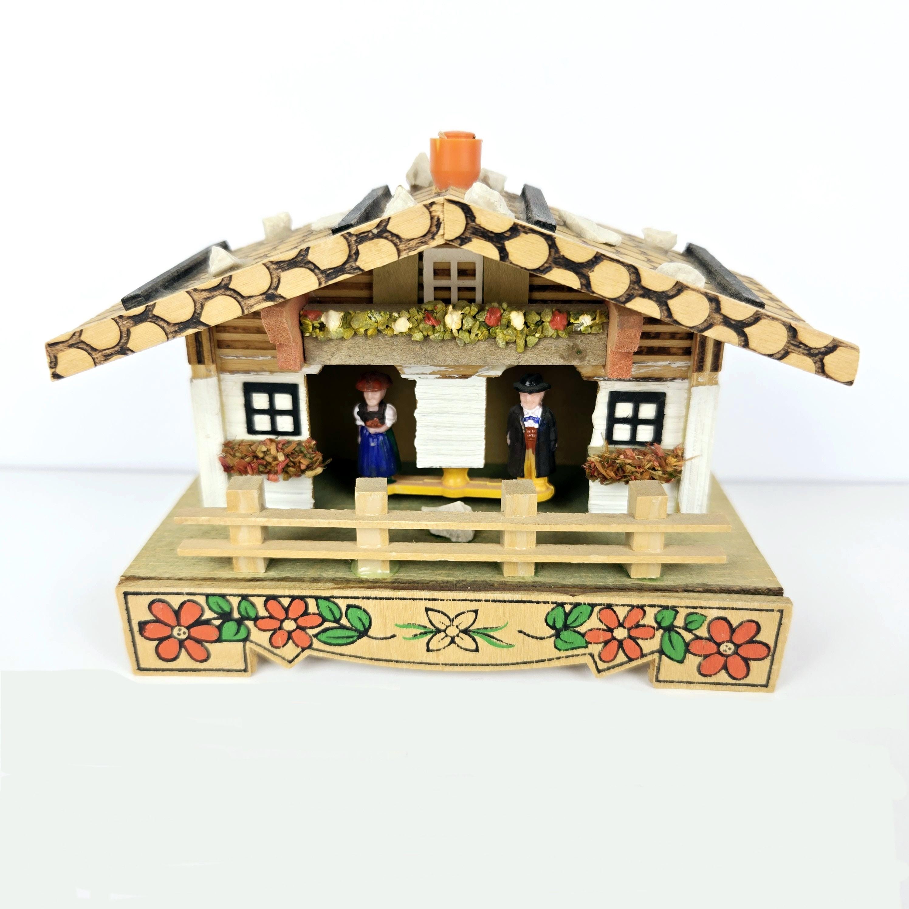 West German Bambi Barometer Weather Alpine House Folk Art Hand-painted ...