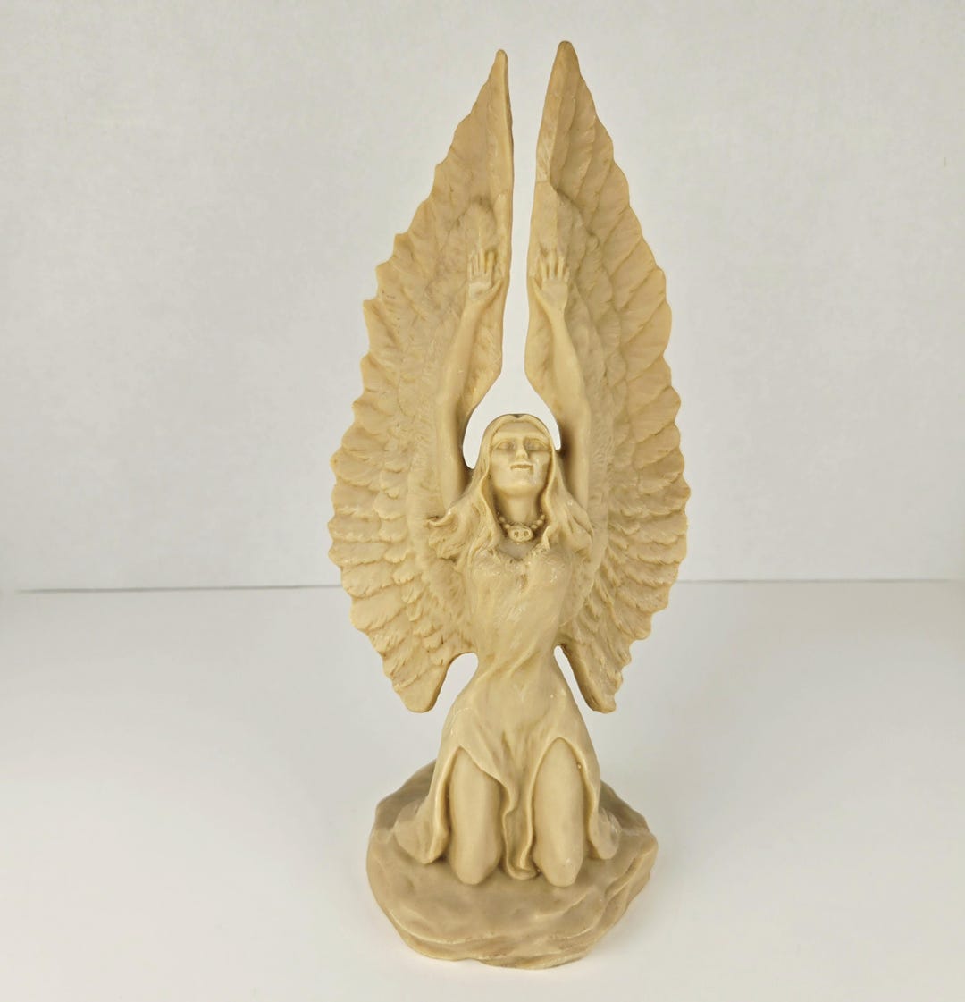 Vintage Winged Woman Statue Vintage Outstretched Wings Figurine Vintage ...