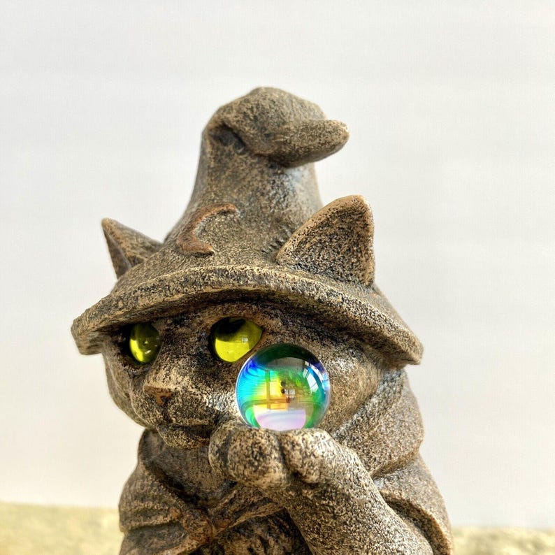 Vintage Pena Windstone Editions 1999 CAT WIZARD RARE! Great Condition ...