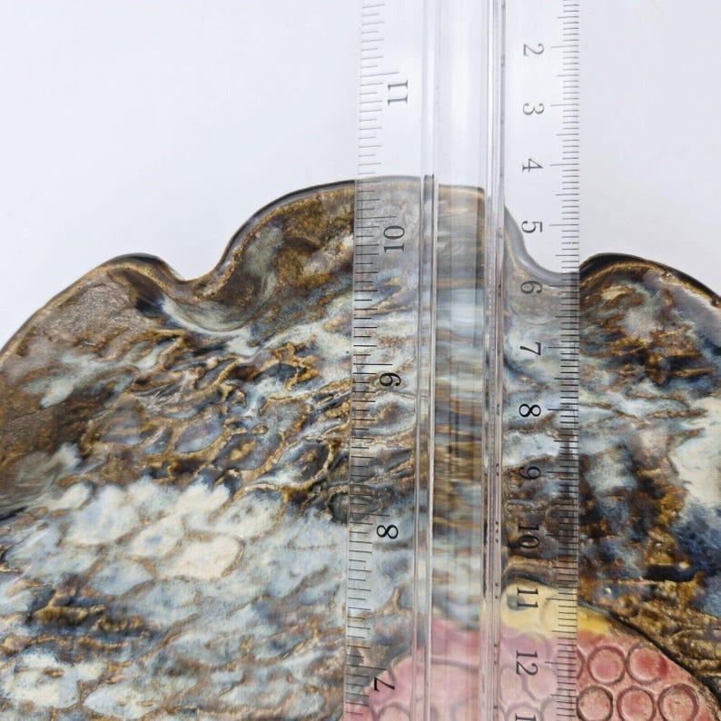 Studio Pottery Fish Serving Platter Glass Hand Made Trinket Dish Plate ...
