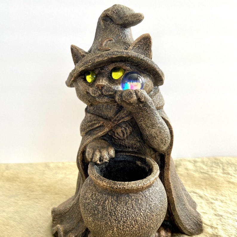 Vintage Pena Windstone Editions 1999 CAT WIZARD RARE! Great Condition ...