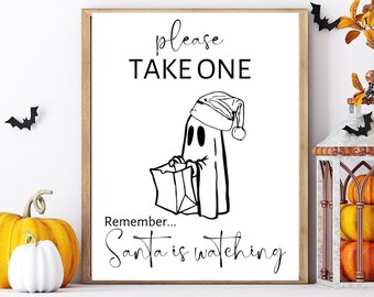 Please Take Two Sign Halloween - Etsy