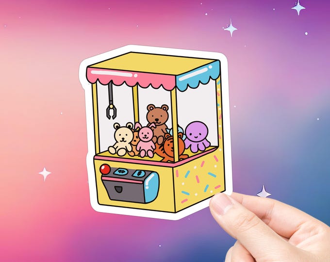 Claw Machine Vinyl Sticker | Laptop Stickers | Water Bottle Stickers ...