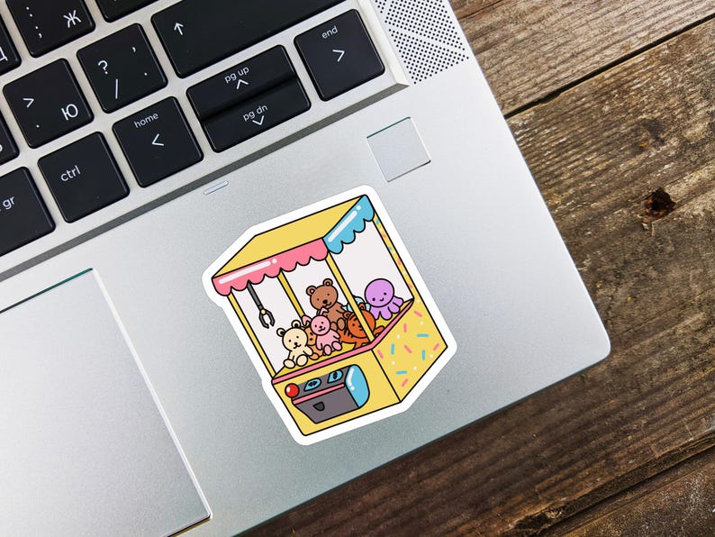 Claw Machine Vinyl Sticker | Laptop Stickers | Water Bottle Stickers ...
