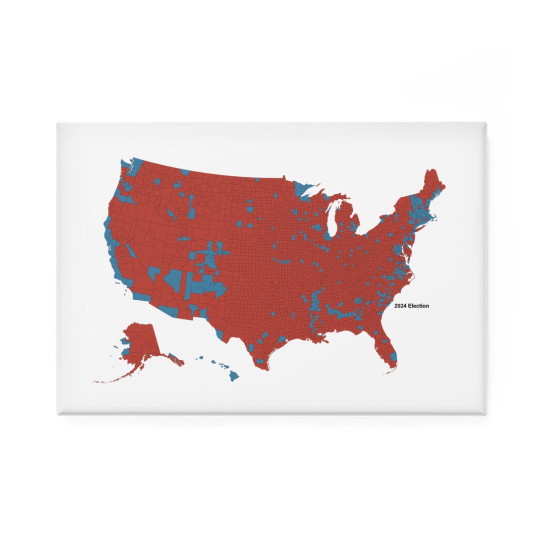 Political Magnet, 2024 Election Map Results Historical Red Wave Trump ...