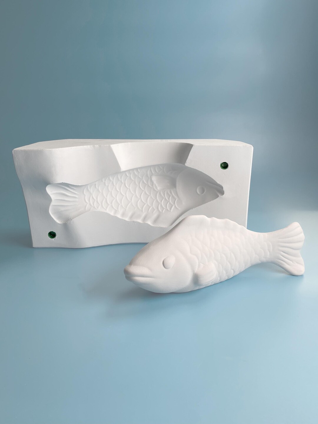 Plaster Mold for Carp Fish, Craft Supply, Handmade Ceramic Mold, Art ...