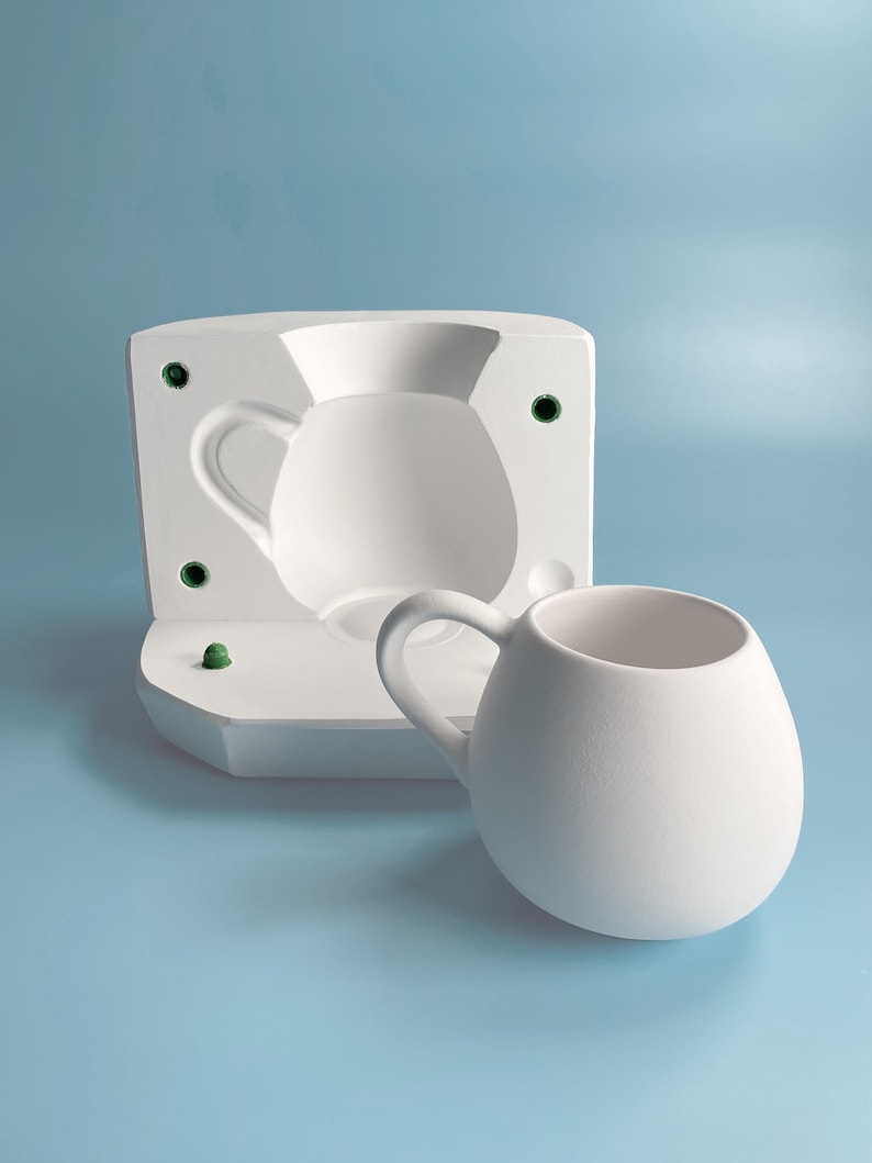 Handmade Plaster Mug Mold: Damla Mug, Ceramic Craft Supply - Etsy