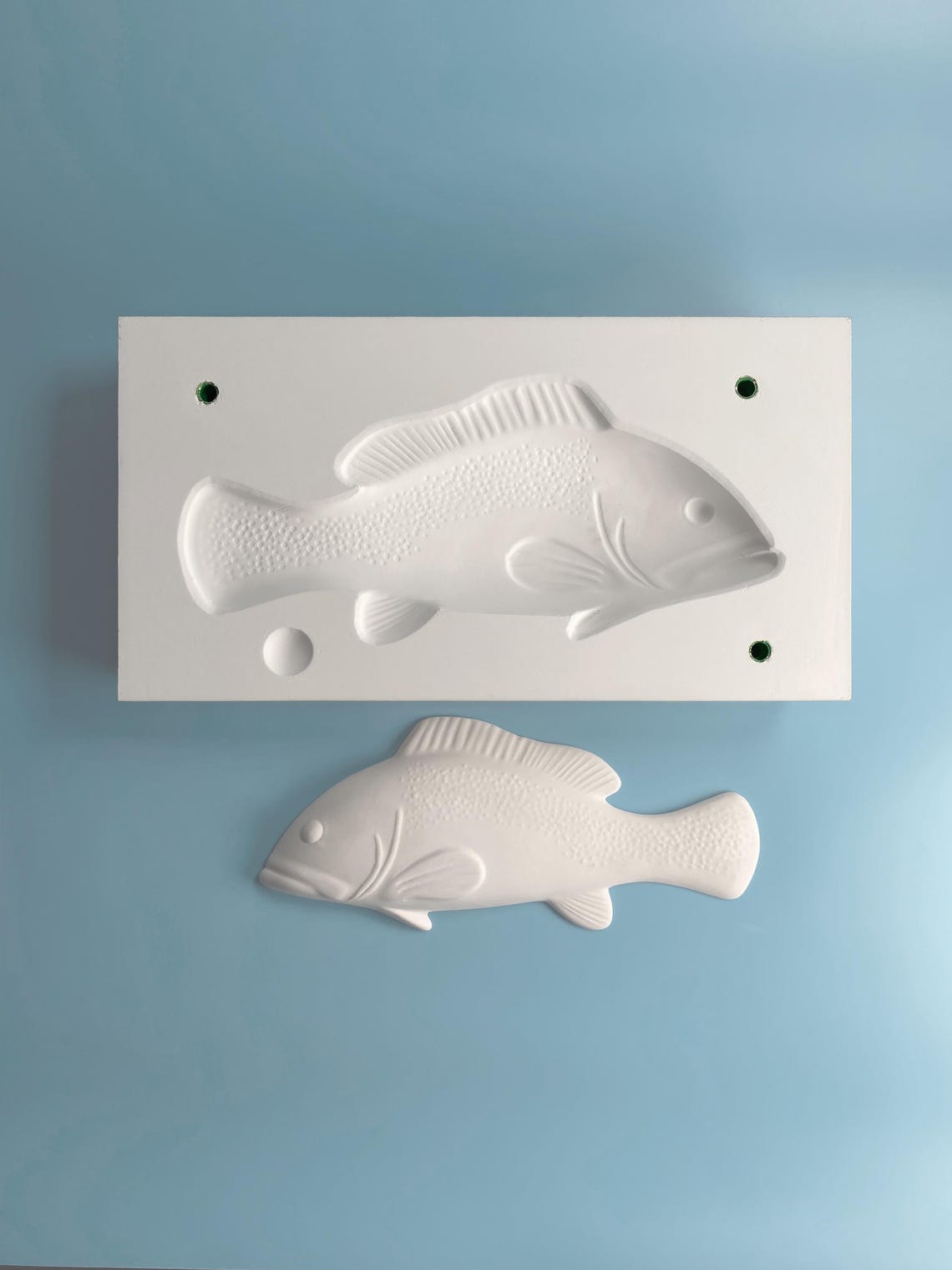 Trout Fish Plaster Casting Mold: Handmade Ceramic Wall Art (34 X 14 Cm ...